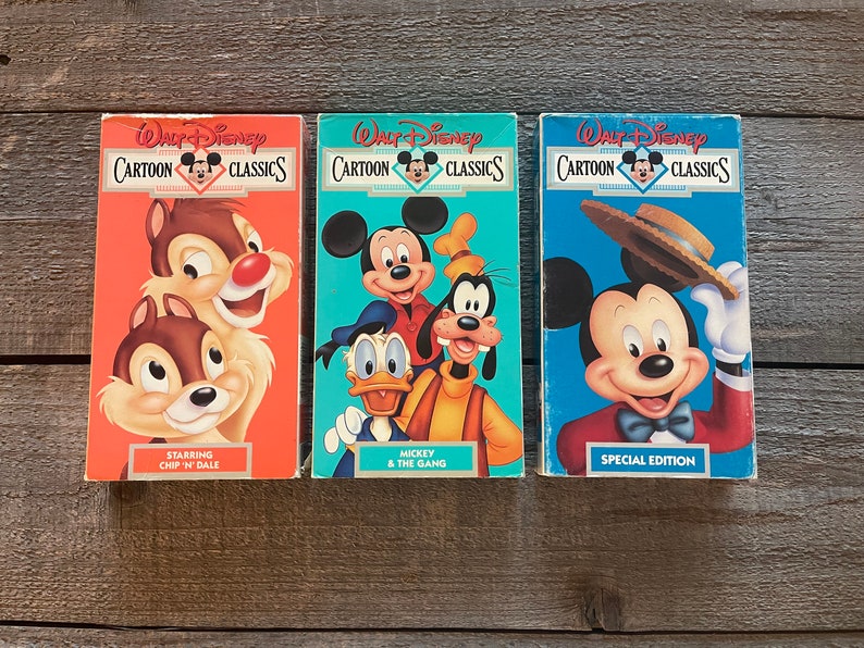 Walt Disney Cartoon Classics VHS // You Choose // Chip 'N' Dale, Mickey ...