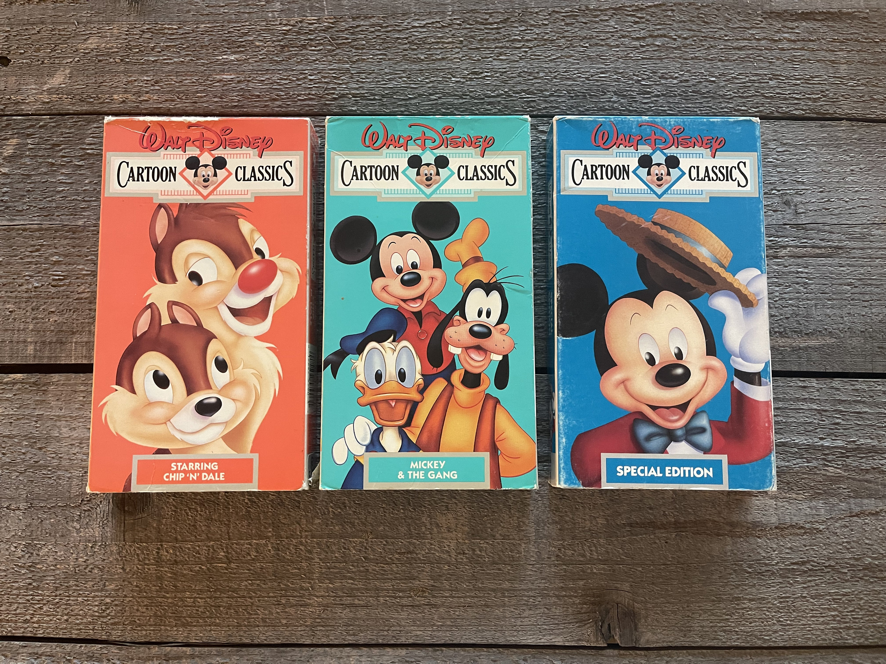 Walt Disney Cartoon Classics VHS // You Choose // Chip 'N' Dale, Mickey ...