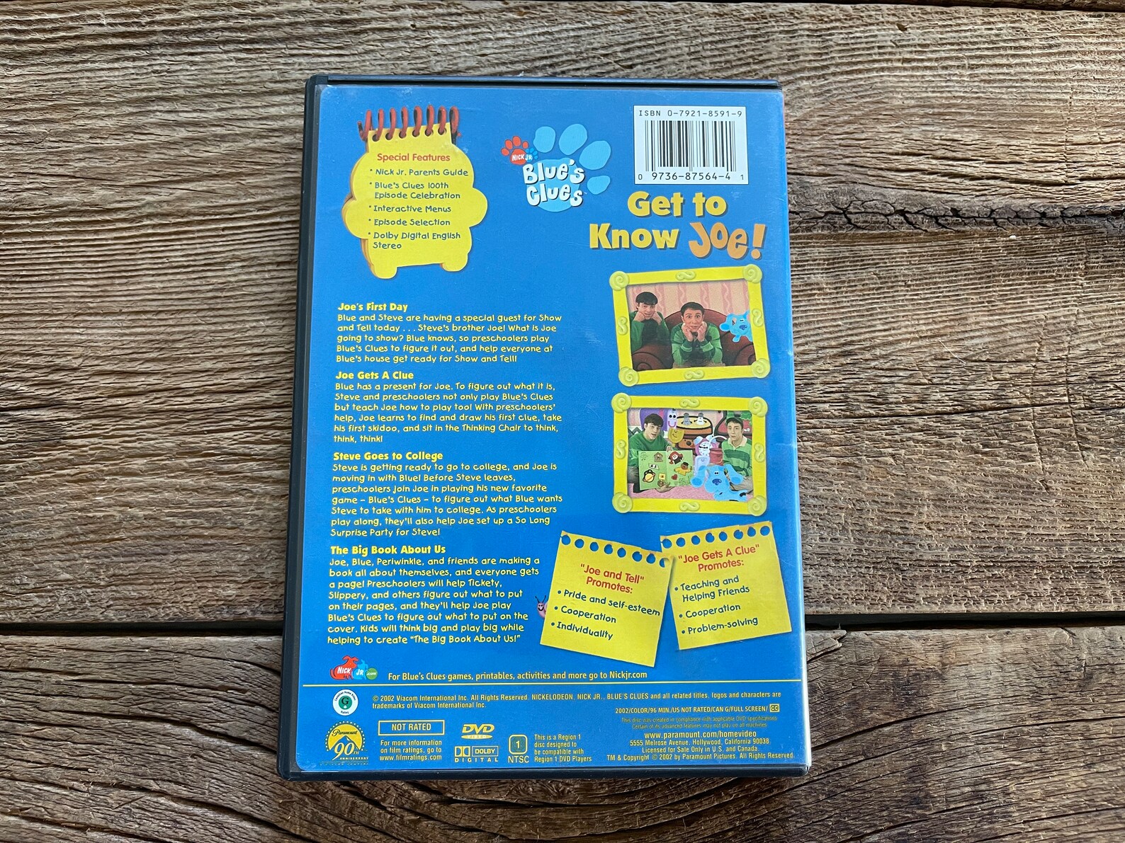 Vintage Blue's Clues DVD, get to Know Joe // Featuring 2 Volumes ...