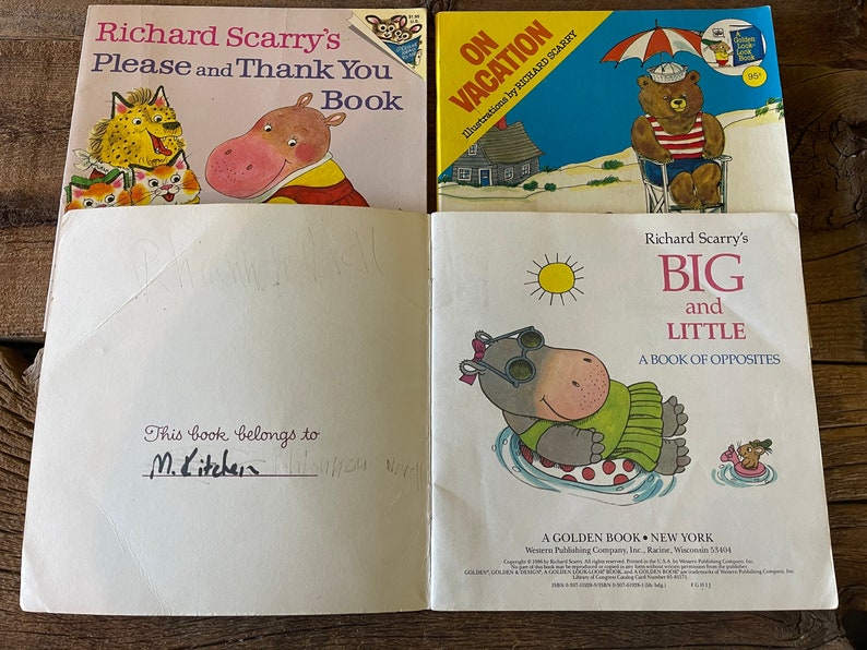 Vintage Richard Scarry Books // You Choose // Read to Me Books - Etsy