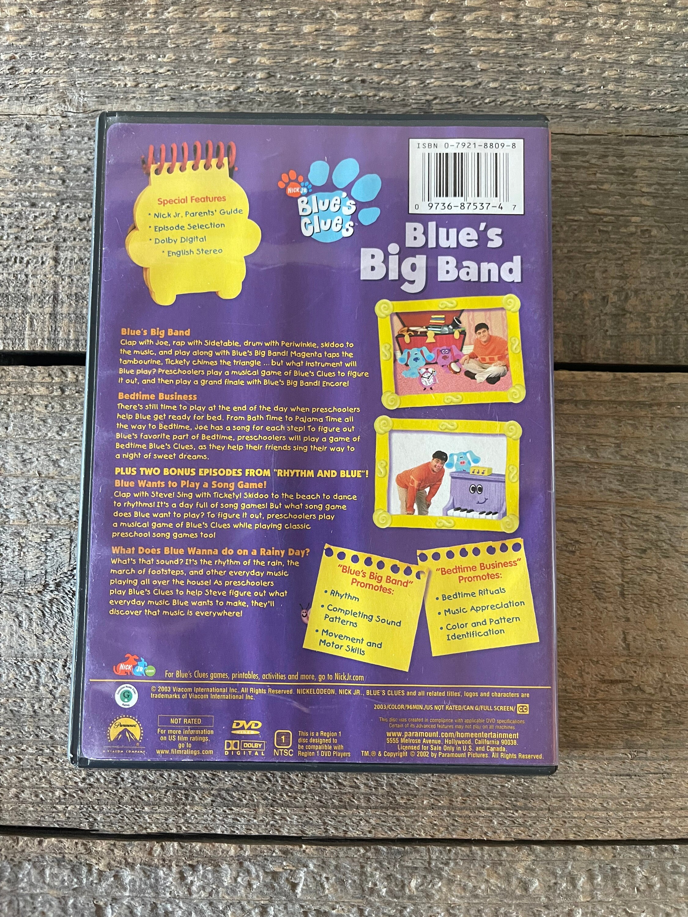 Vintage Blue's Clues DVD, blue's Big Band // Includes 4 Episodes ...
