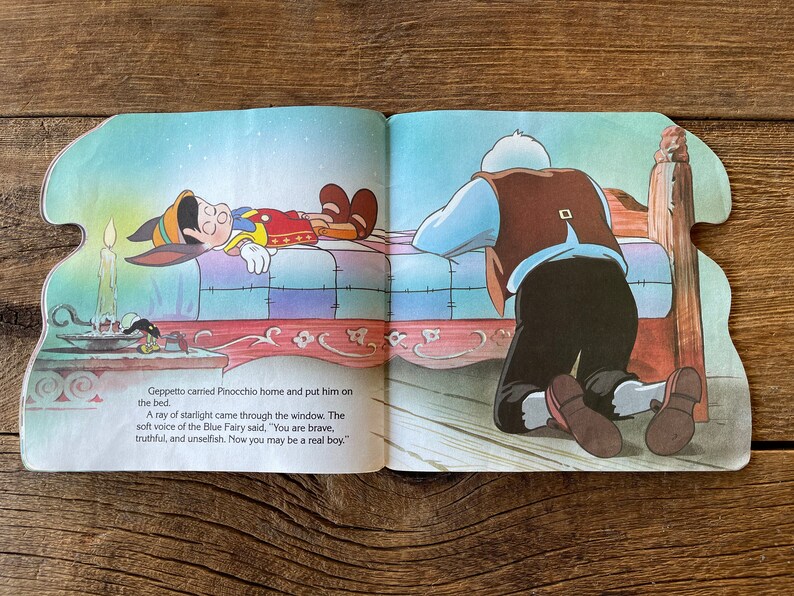 Walt Disney's Pinocchio // A Golden Super Shape Book // - Etsy