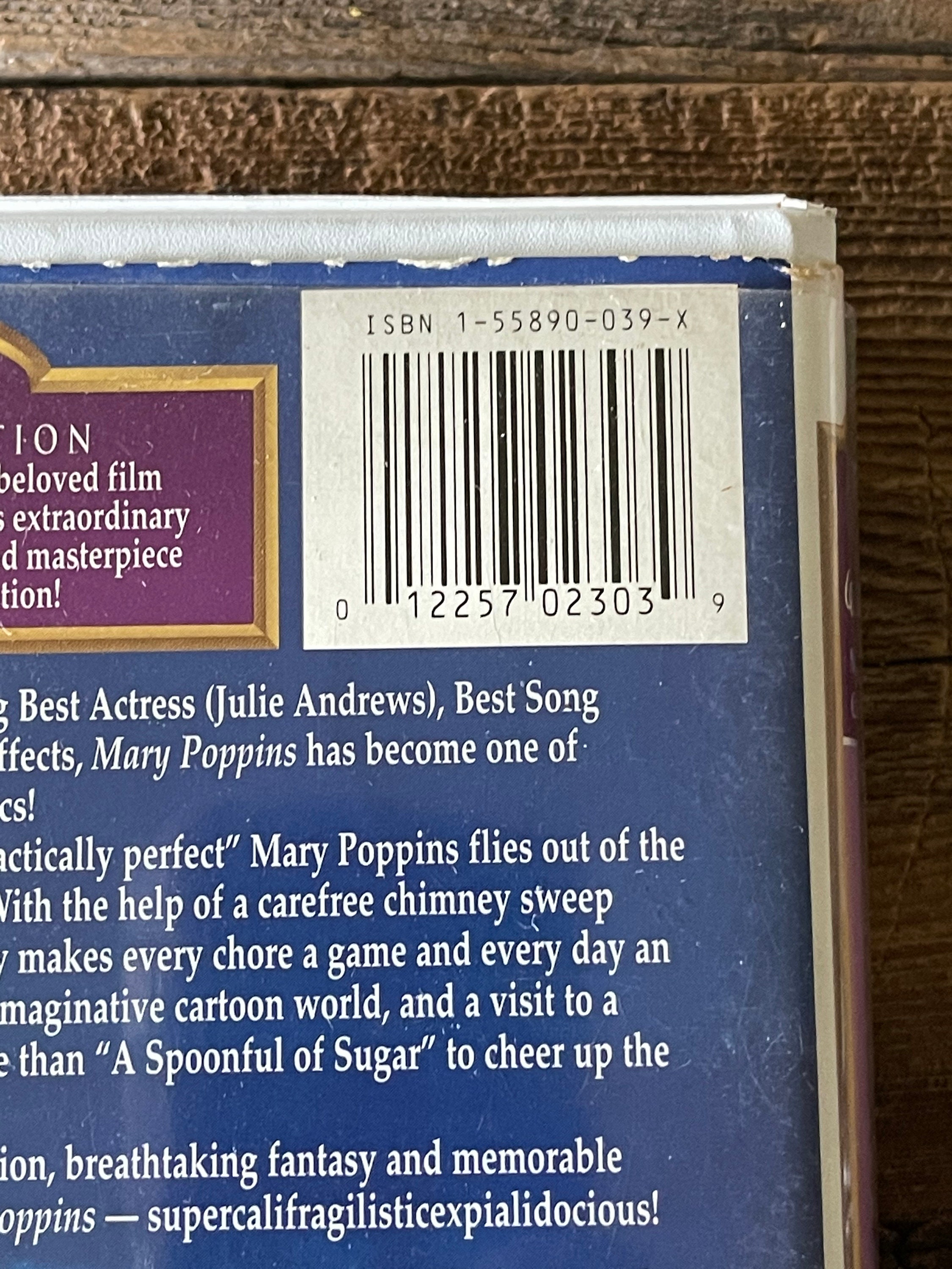 Vintage Mary Poppins Masterpiece Collection VHS Movie 1998 Walt Disney ...
