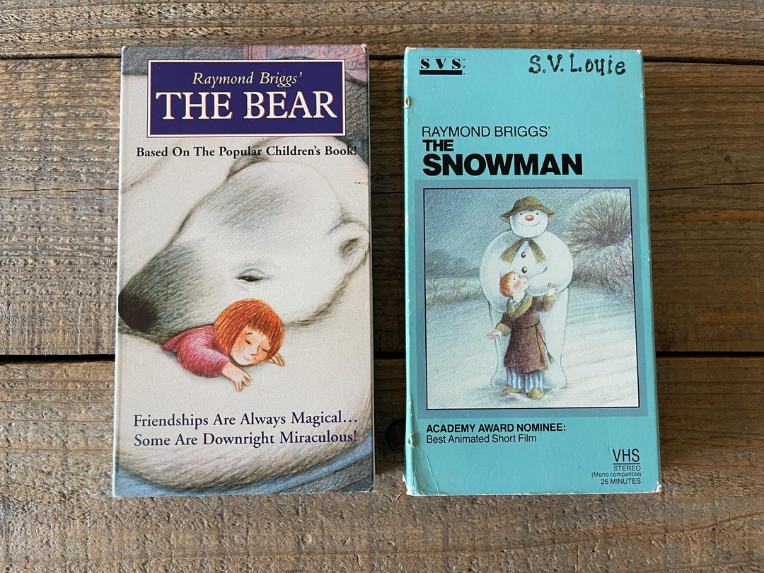 Christmas Winter VHS Movies // the Bear OR the Snowman // Based on ...