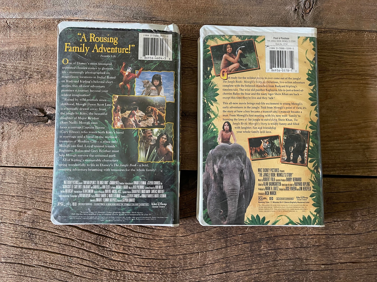 The Jungle Book Or Mowglis Story Vhs Movies Live Action Etsy