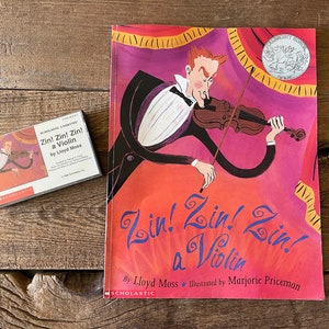 Zin! Zin! Zin! a Violin // Lloyd Moss // Vintage Book & Cassette Tape ...