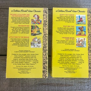 Golden Book Video Classic VHS Movies // You Choose // Poky Little Puppy ...