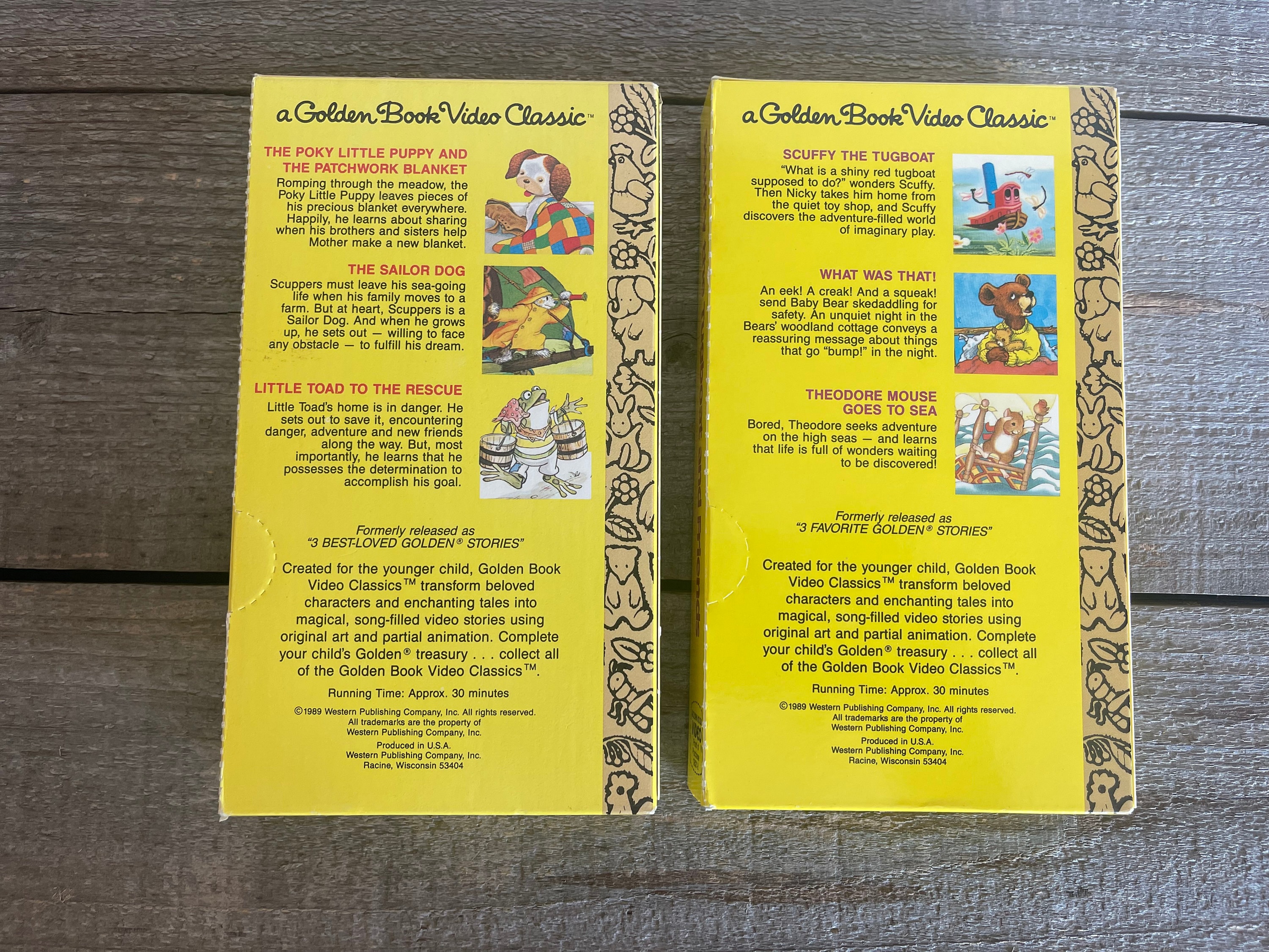 Golden Book Video Classic VHS Movies // You Choose // Poky Little Puppy ...