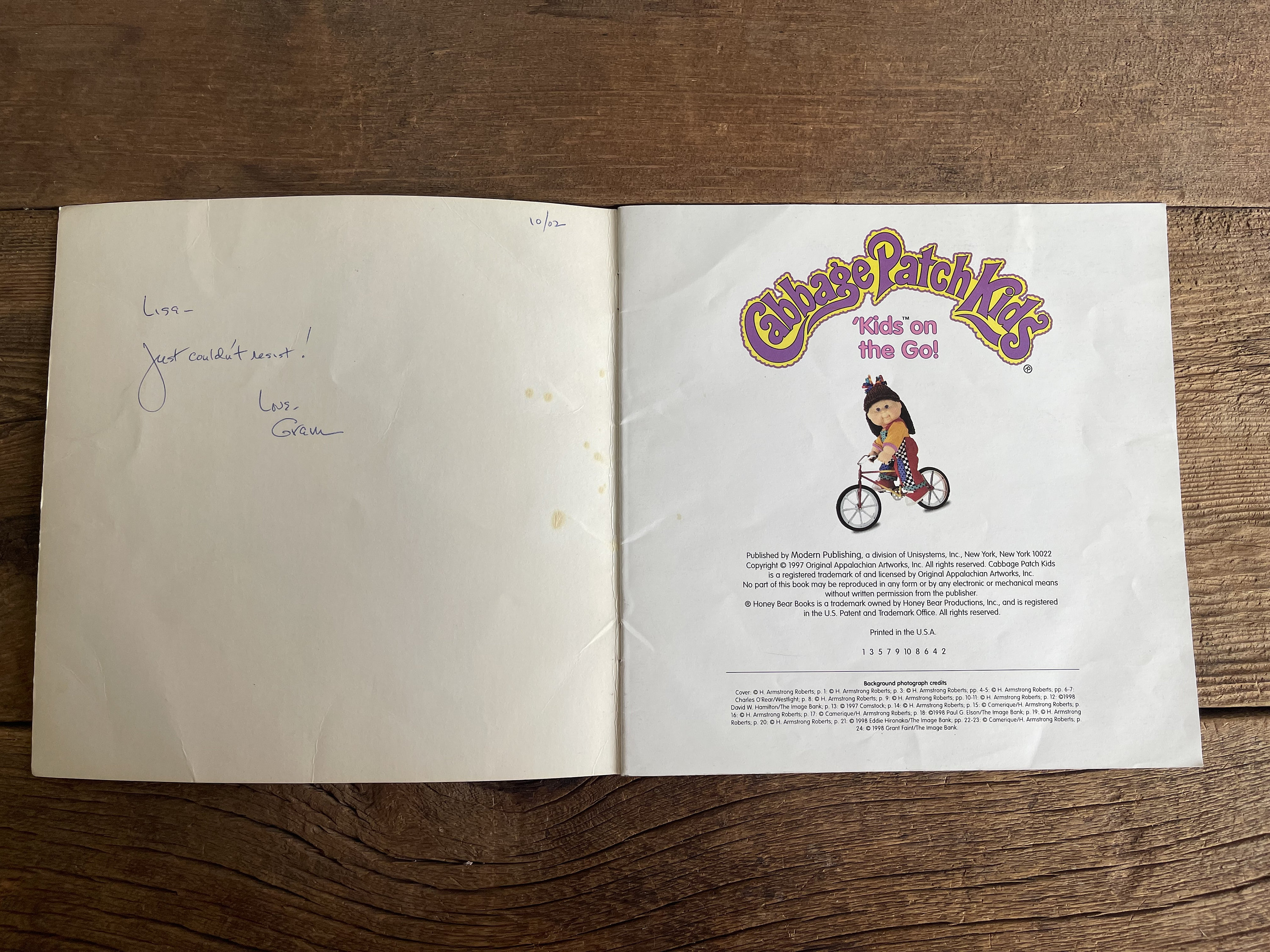 Vintage Cabbage Patch Kids Book kids on the Go - Etsy Canada