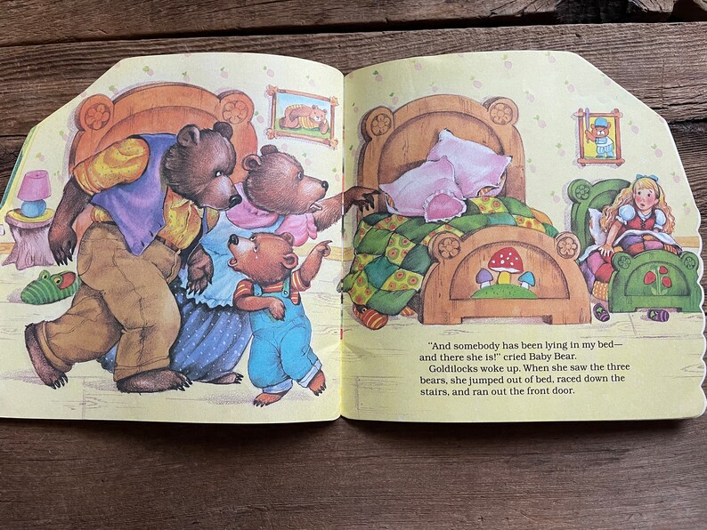 The Three Bears // A Golden Super Shape Book // 1987 - Etsy