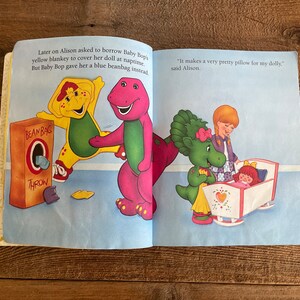Vintage Barney Golden Book, sharing is Caring 1996 - Etsy