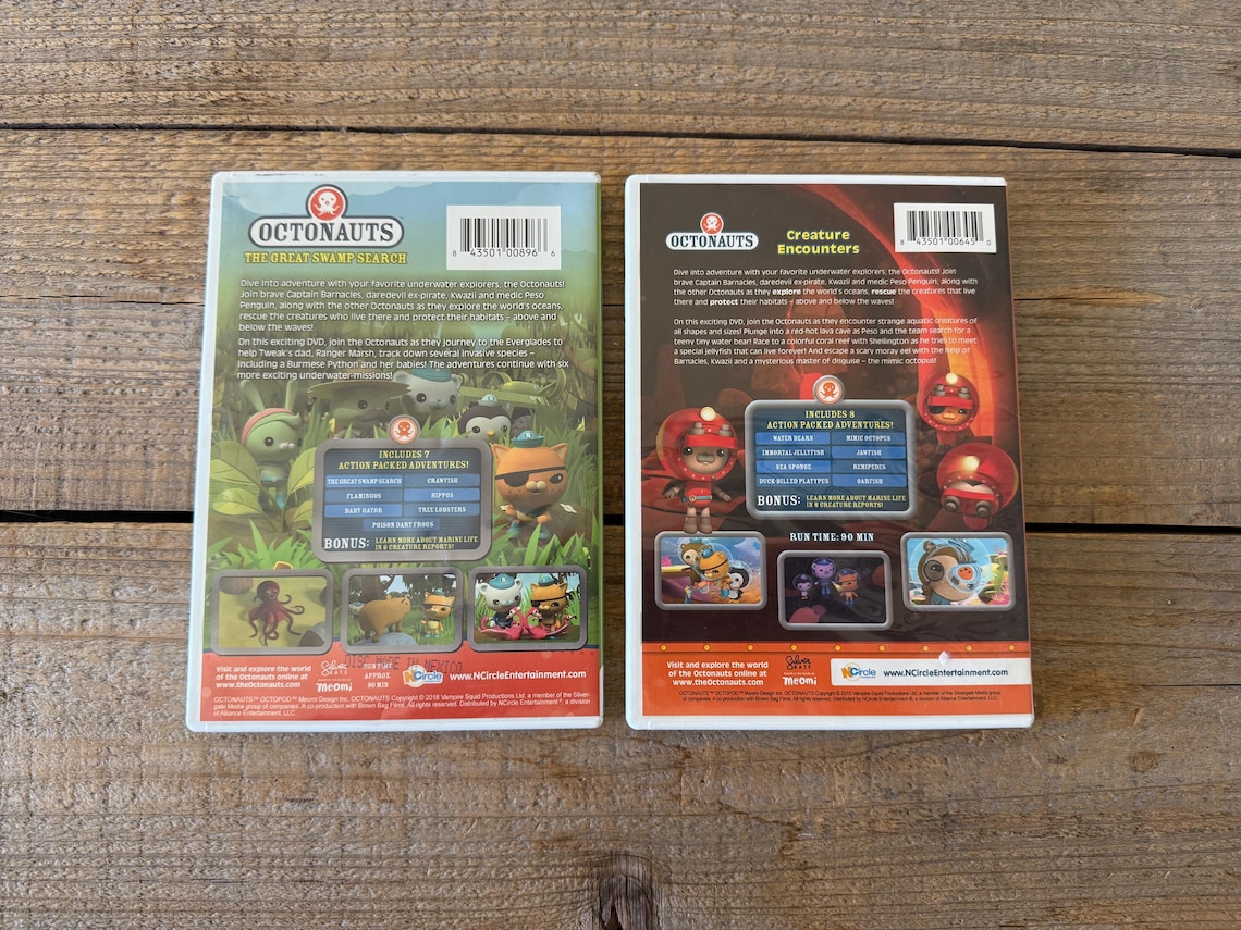 Octonauts Dvds // Sold Individually // Nick Jr Kids Show // Creature ...