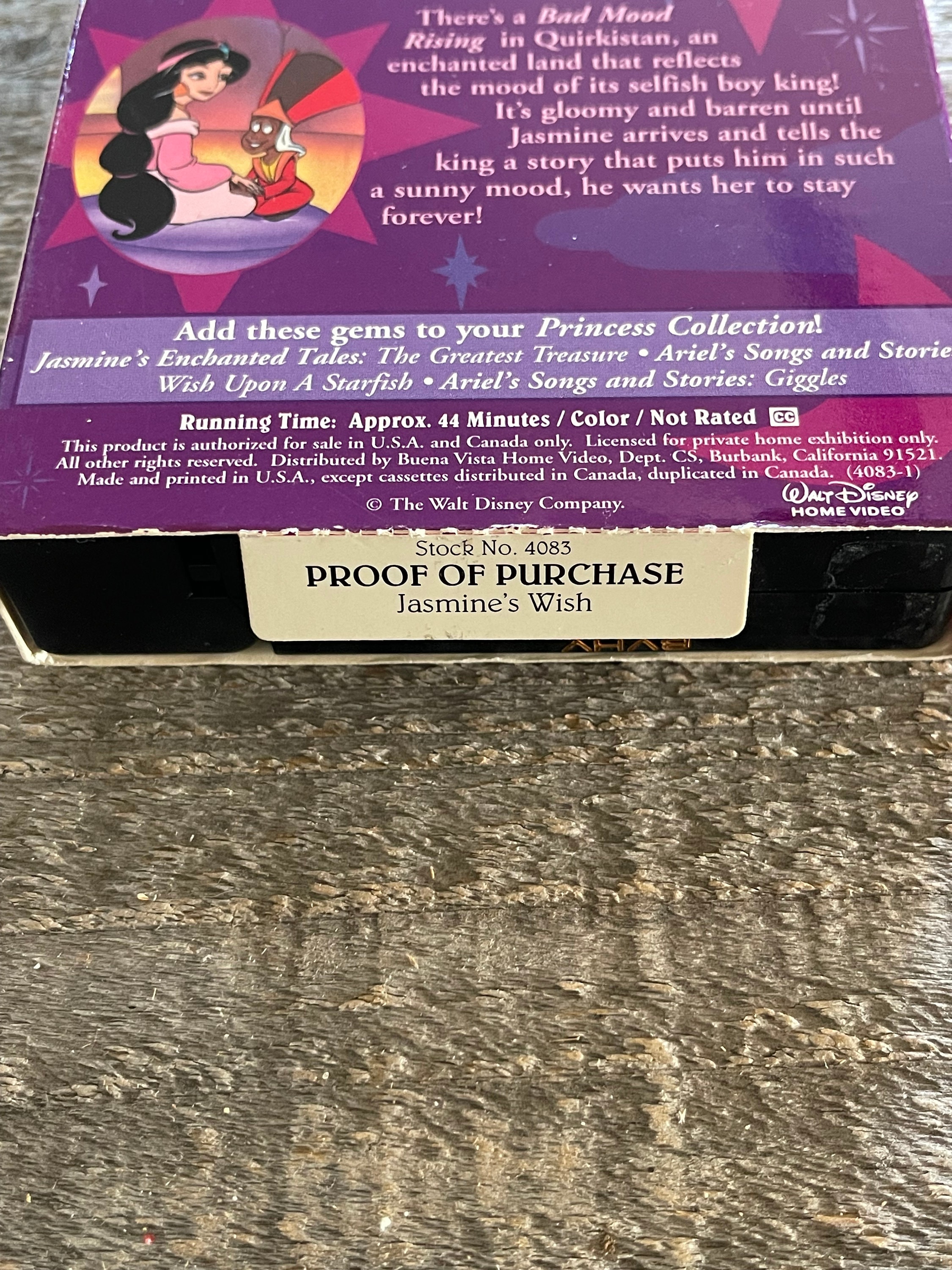 Disney Princess Collection VHS // Jasmine's Wish // - Etsy