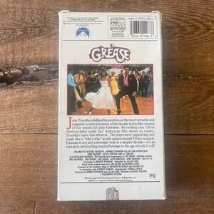 Grease // Vintage 1977 Movie // 1990 VHS // John Travolta, Olivia ...