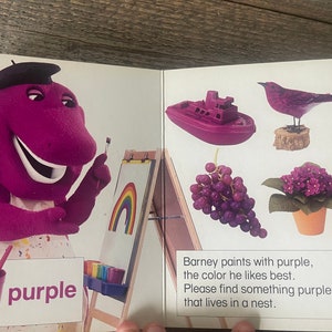 Barney's Color Surprise // Vintage Board Book // 1993 // Excellent ...