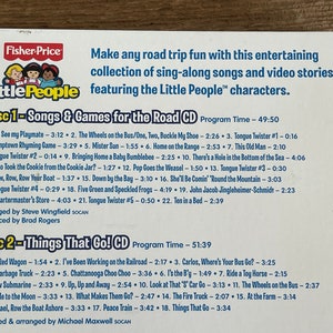 Fisher Price Little People CD and DVD Set // Road Trip Fun // Sing ...