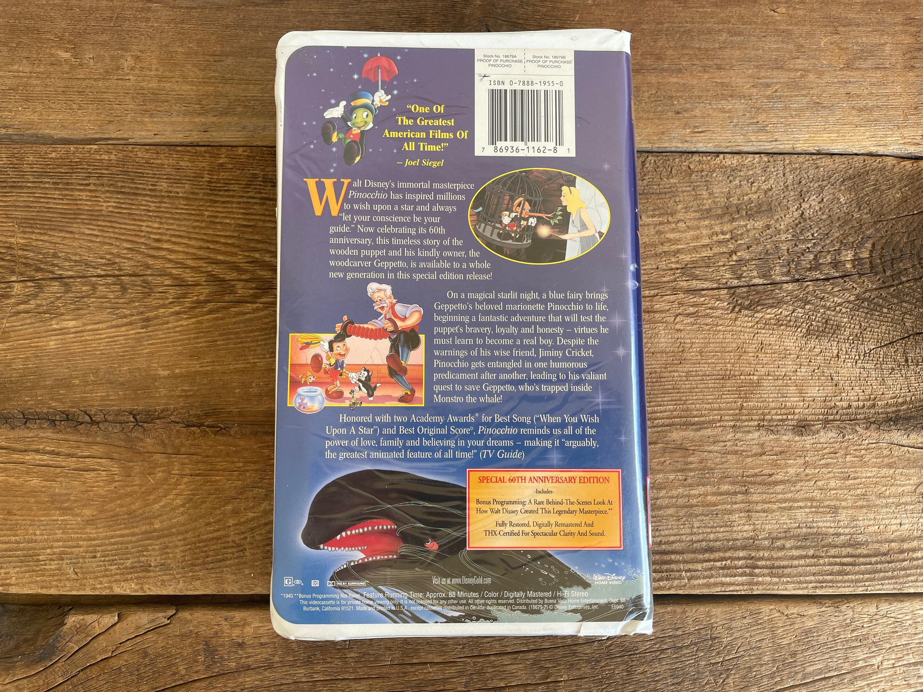 Vintage Pinocchio Gold Classic Collection VHS Movie - Etsy