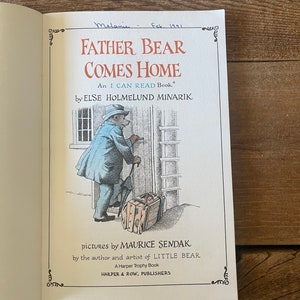 Vintage Children's Book, "father Bear Comes Home" by Else Holmelund ...