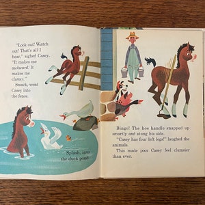 Casey the Clumsy Colt // Mabel Watts // Vintage 1965 Whitman BIG Tell-a ...