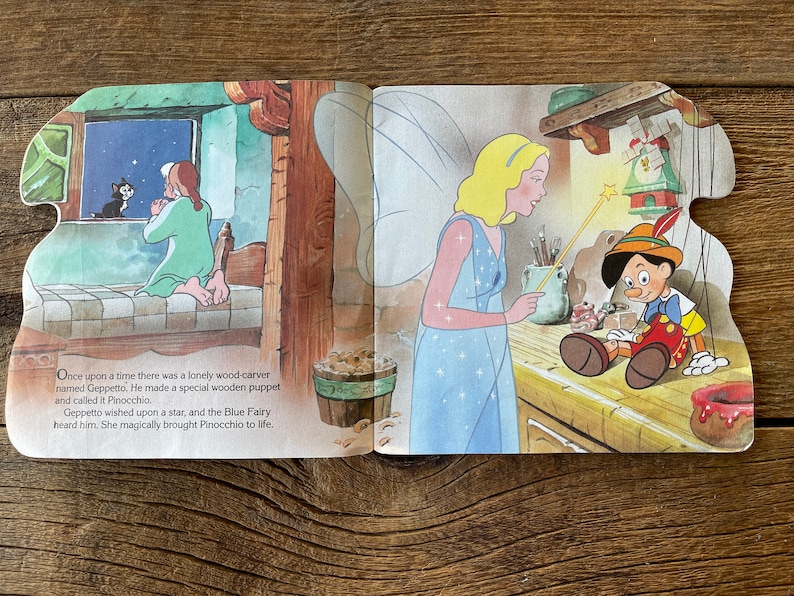 Walt Disney's Pinocchio // A Golden Super Shape Book // - Etsy