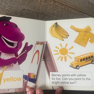 Barney's Color Surprise // Vintage Board Book // 1993 // Excellent ...