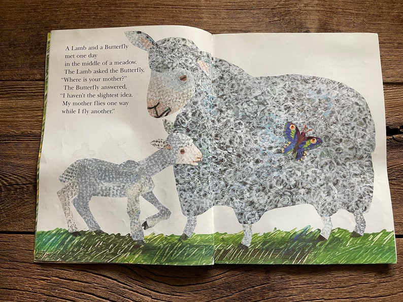 The Lamb and the Butterfly // Eric Carle // Vintage Book & - Etsy