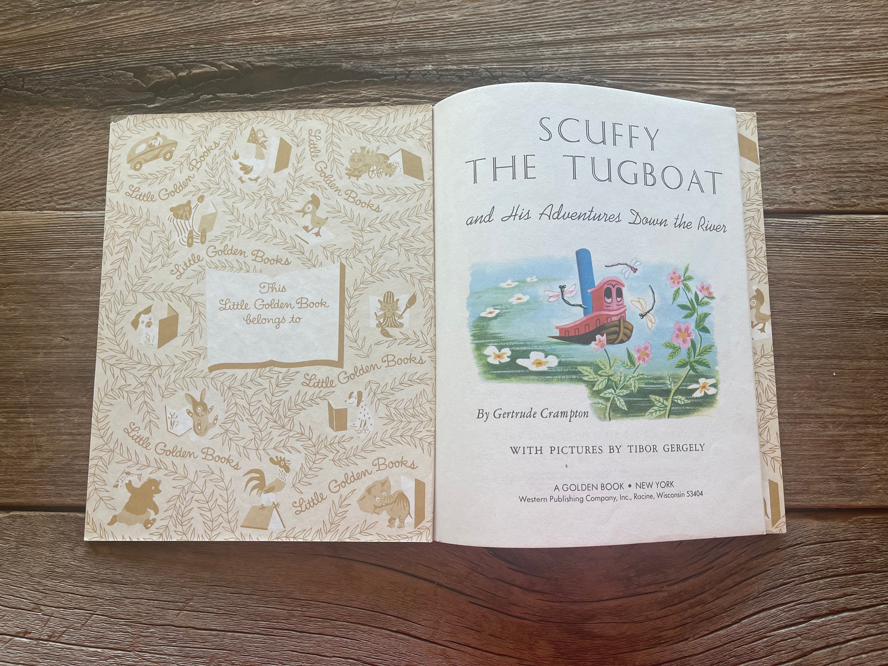 Scuffy the Tugboat // A Little Golden Book // 1974 // Gertrude - Etsy