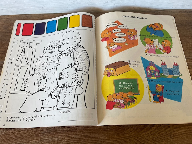 You Choose // the Berenstain Bears' Activity Books // - Etsy