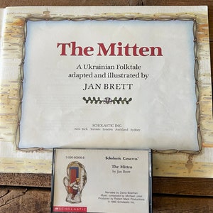 The Hat or the Mitten // Jan Brett // Vintage Book & Cassette Tape Set ...