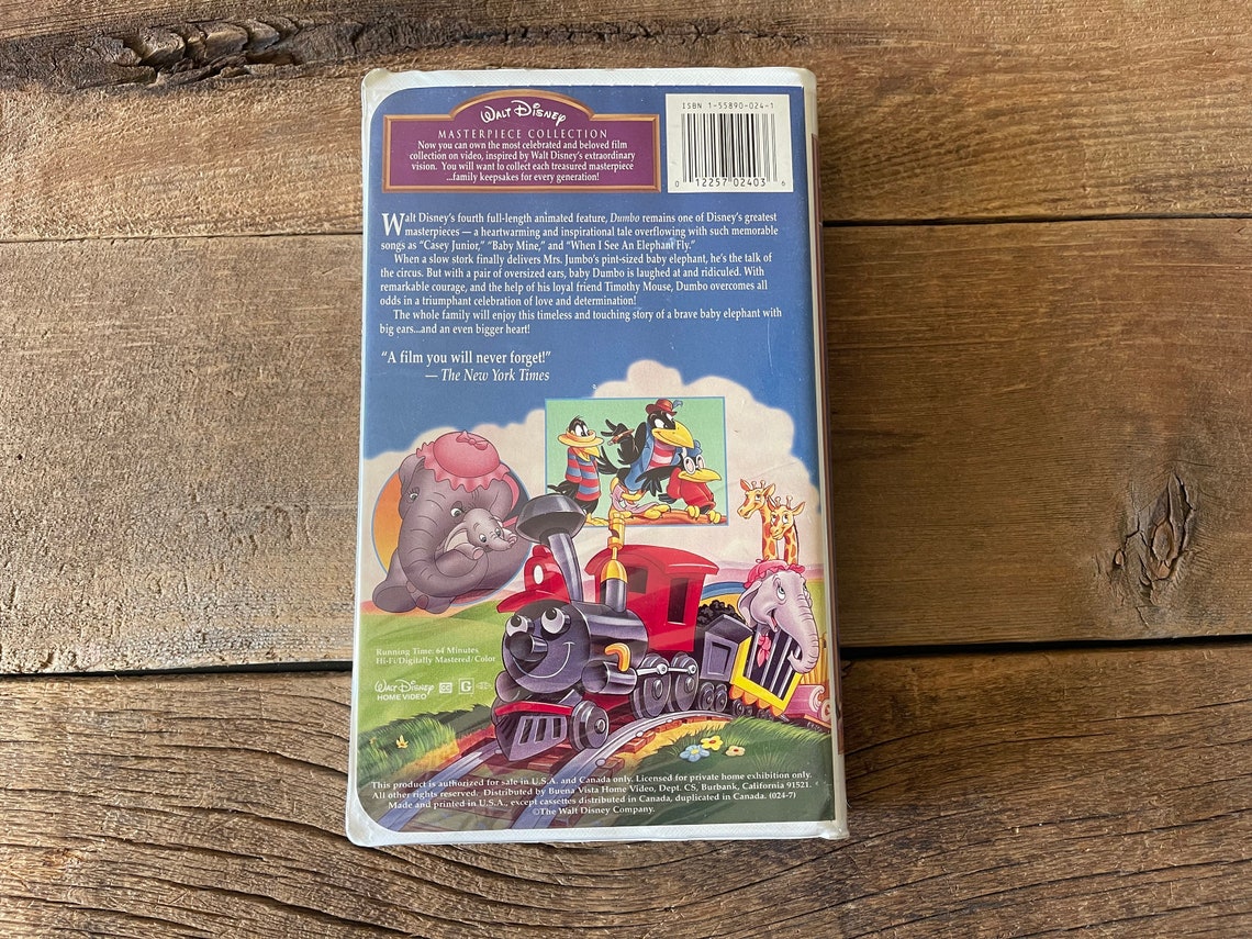 Dumbo // Walt Disney Masterpiece Collection // Vintage VHS Movie - Etsy