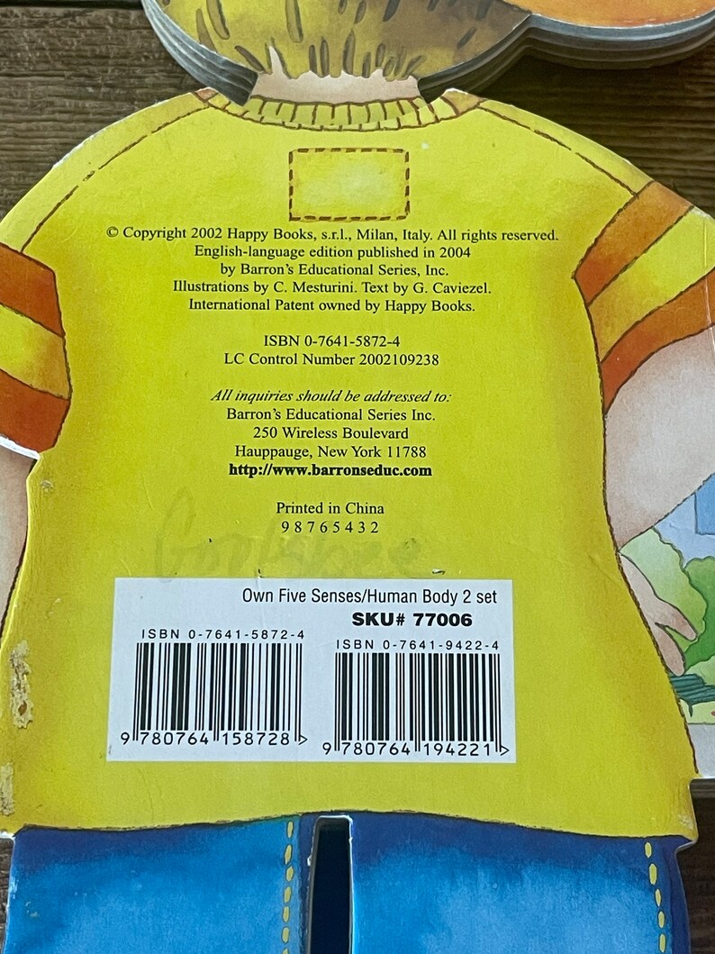 My Own Five Senses & My Own Human Body // Vintage 2002 Barron - Etsy