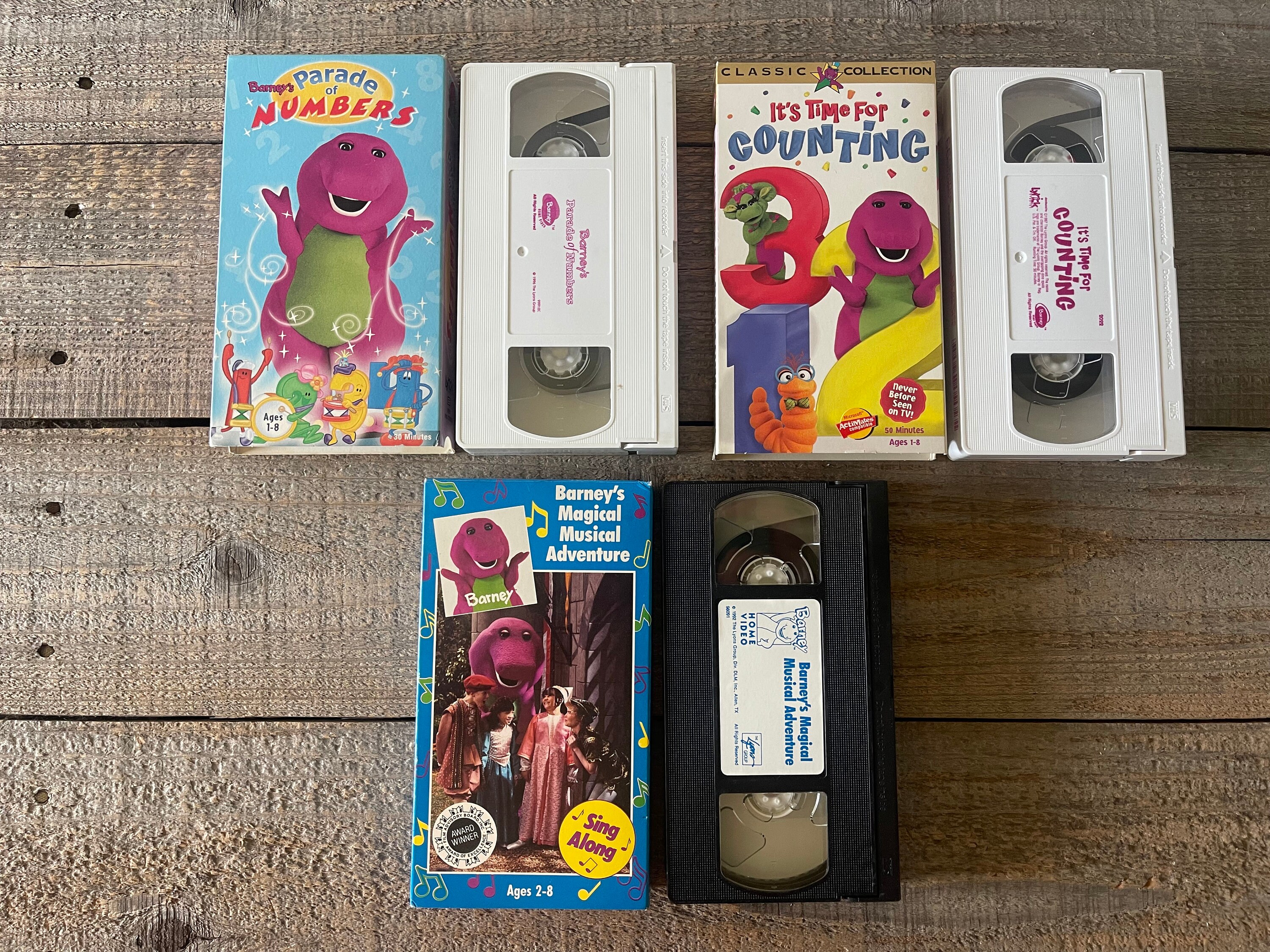 Vintage Barney VHS Movies // You Choose // Time for Counting, Parade of ...