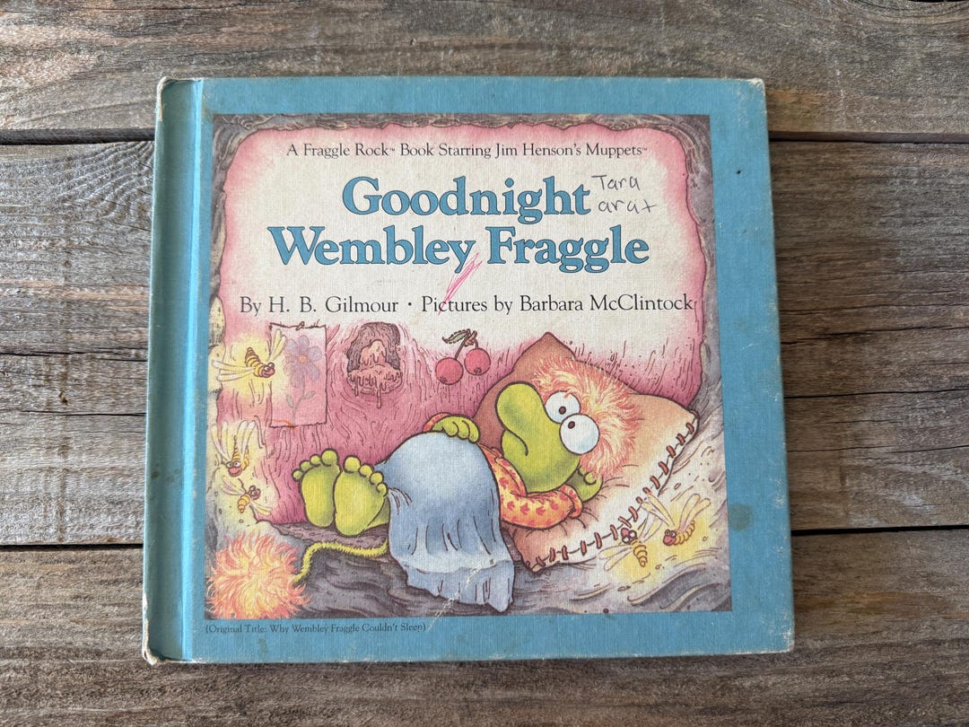 Fraggle Rock Book // Goodnight Wembley Fraggle // 1985 Weekly Reader - Etsy