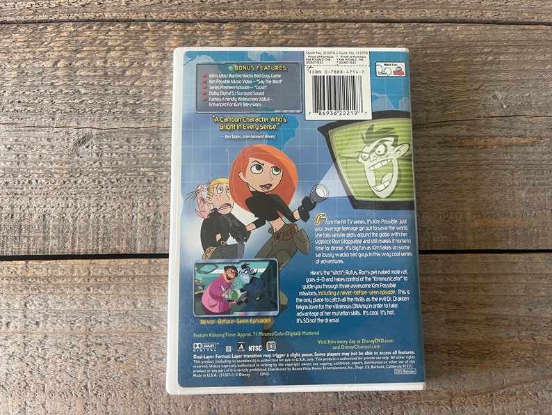 Disney's Kim Possible: the Secret Files DVD // 2003 // Disney Channel ...