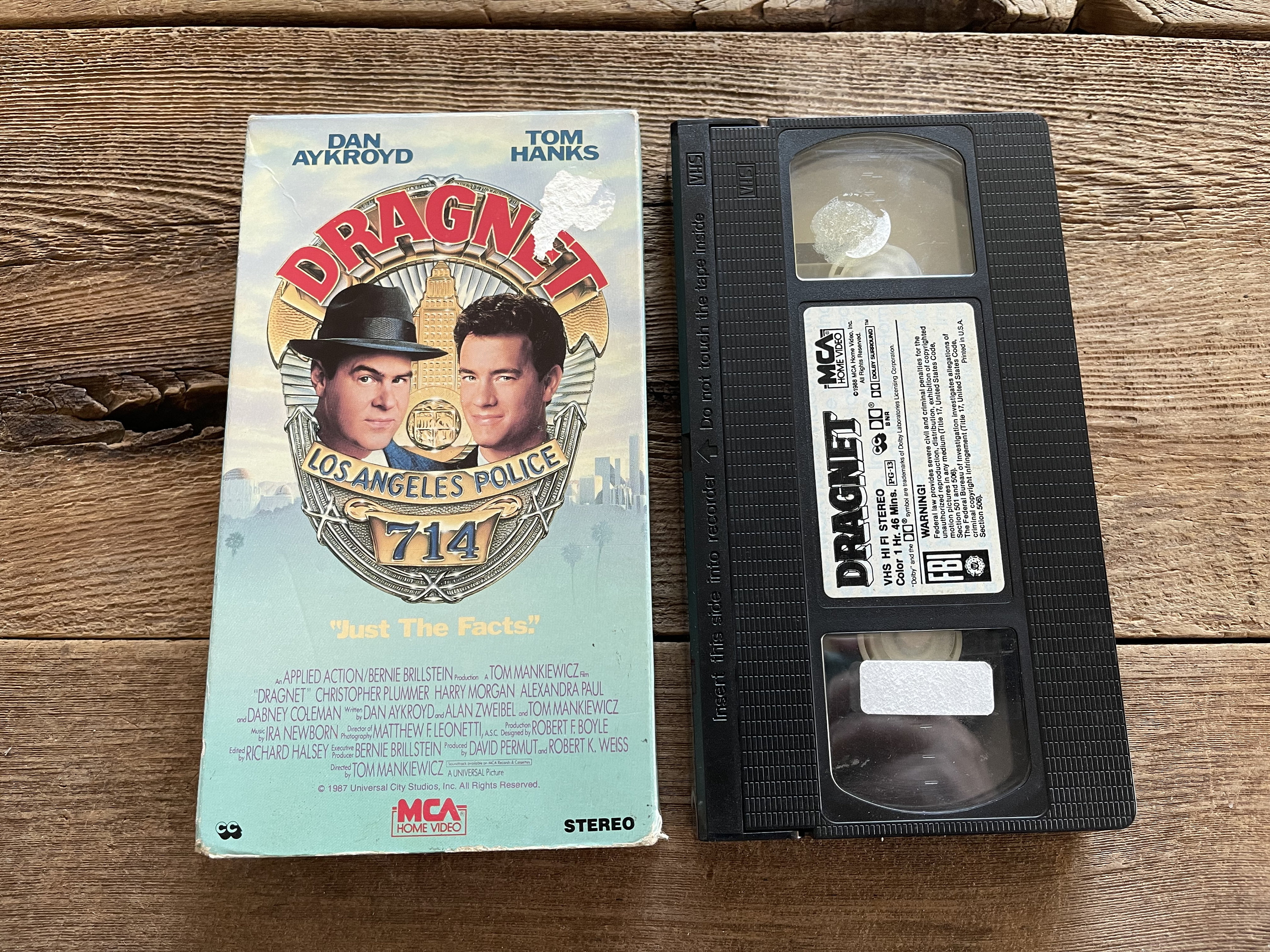 Dragnet // Dan Aykroyd, Tom Hanks // 1987 Comedy // VHS Movie Rated PG ...