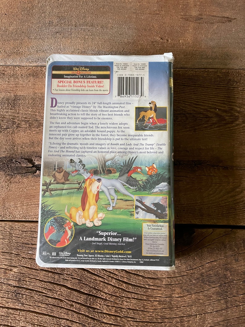Walt Disney's "the Fox and the Hound" // Gold Collection // 2000 VHS ...