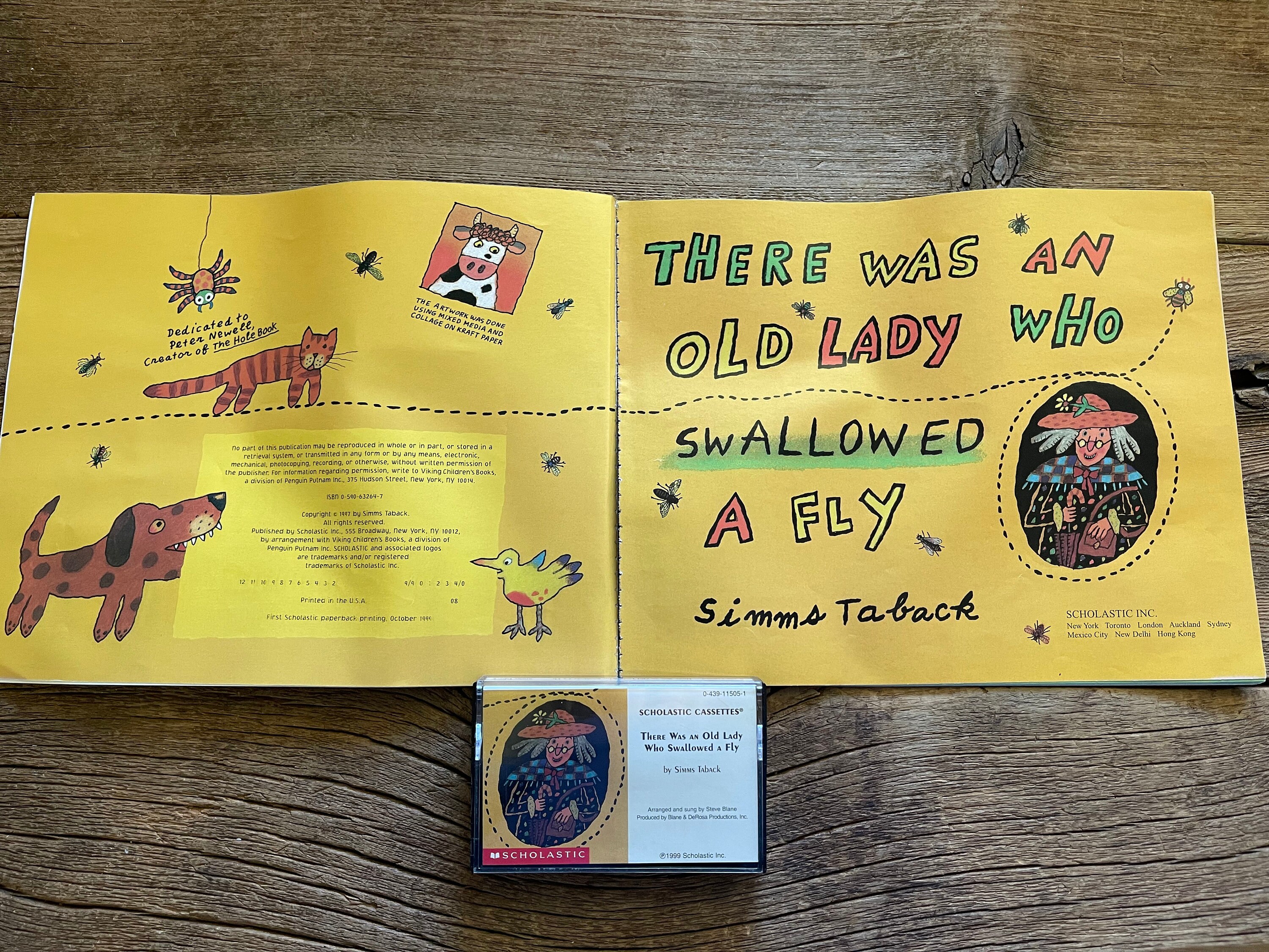 There Was an Old Lady Who Swallowed A Fly // Simms Taback // - Etsy