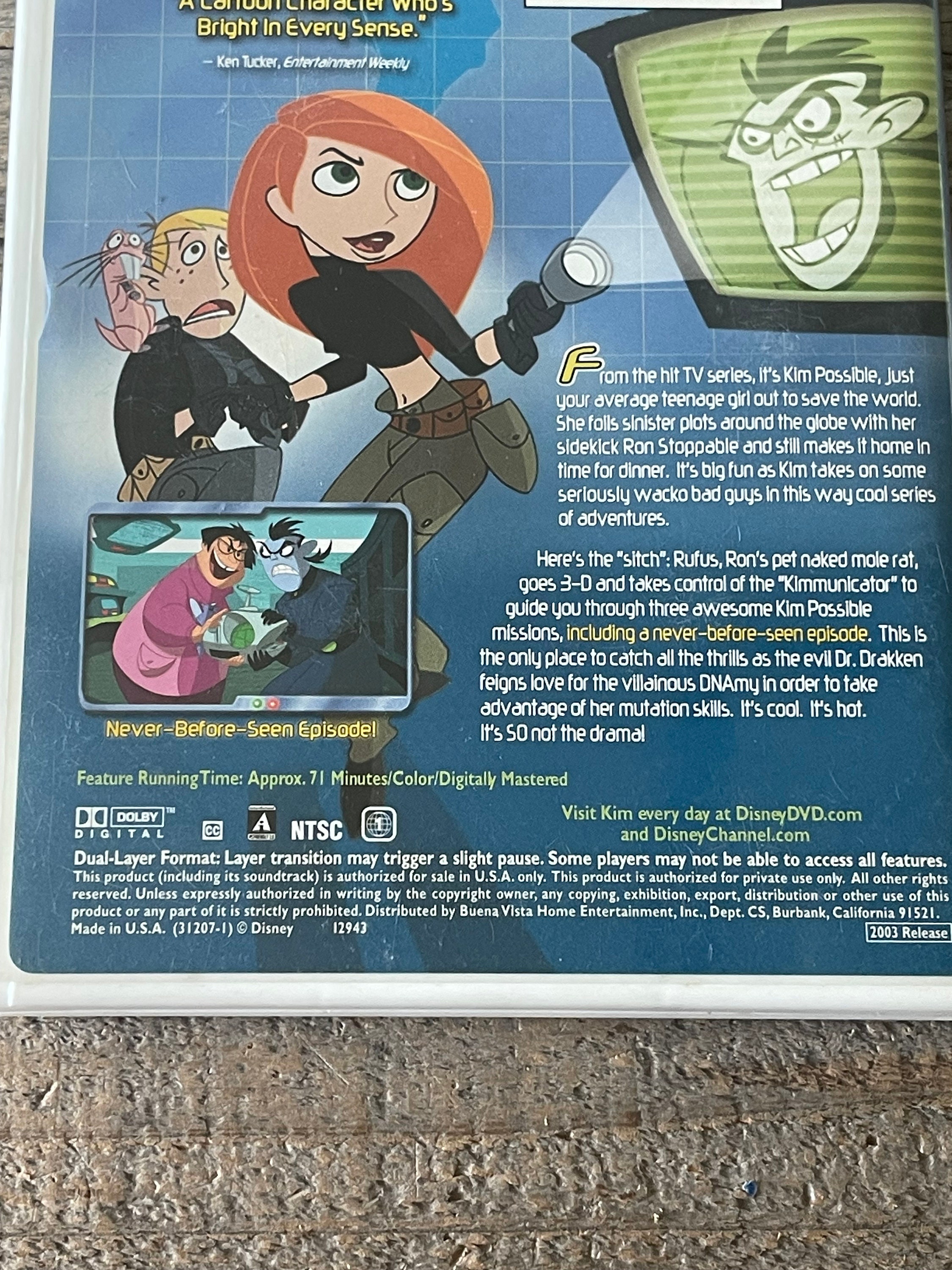 Disney's Kim Possible: the Secret Files DVD // 2003 // Disney Channel ...