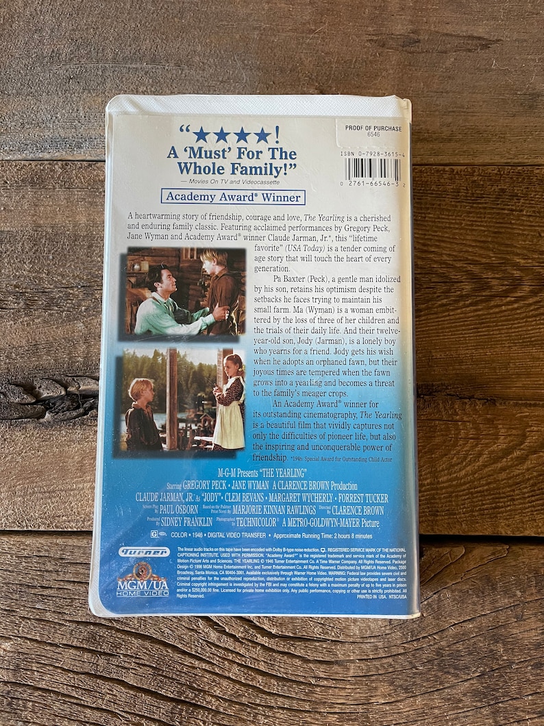 The Yearling // Vintage VHS Movie // 1996 - Etsy