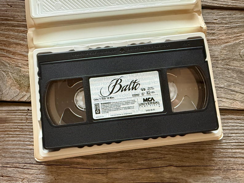 Balto VHS Movie - 1996 Animated Film, Rated G - Etsy