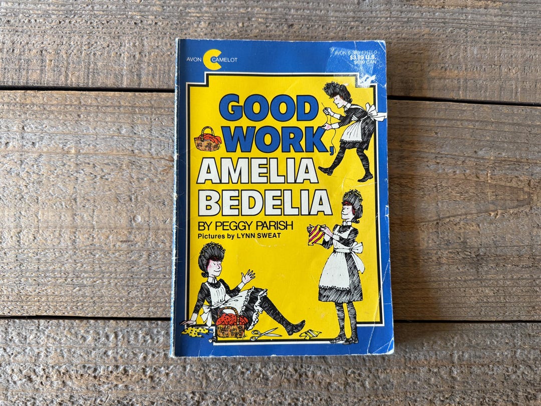 Good Work, Amelia Bedelia // by Peggy Parish // Avon Camelot 1980 - Etsy