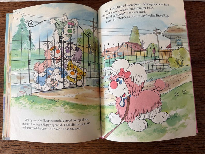 Disney's Fluppy Dogs Book, "home for a Fanci Flup" 1986 Golden Book - Etsy