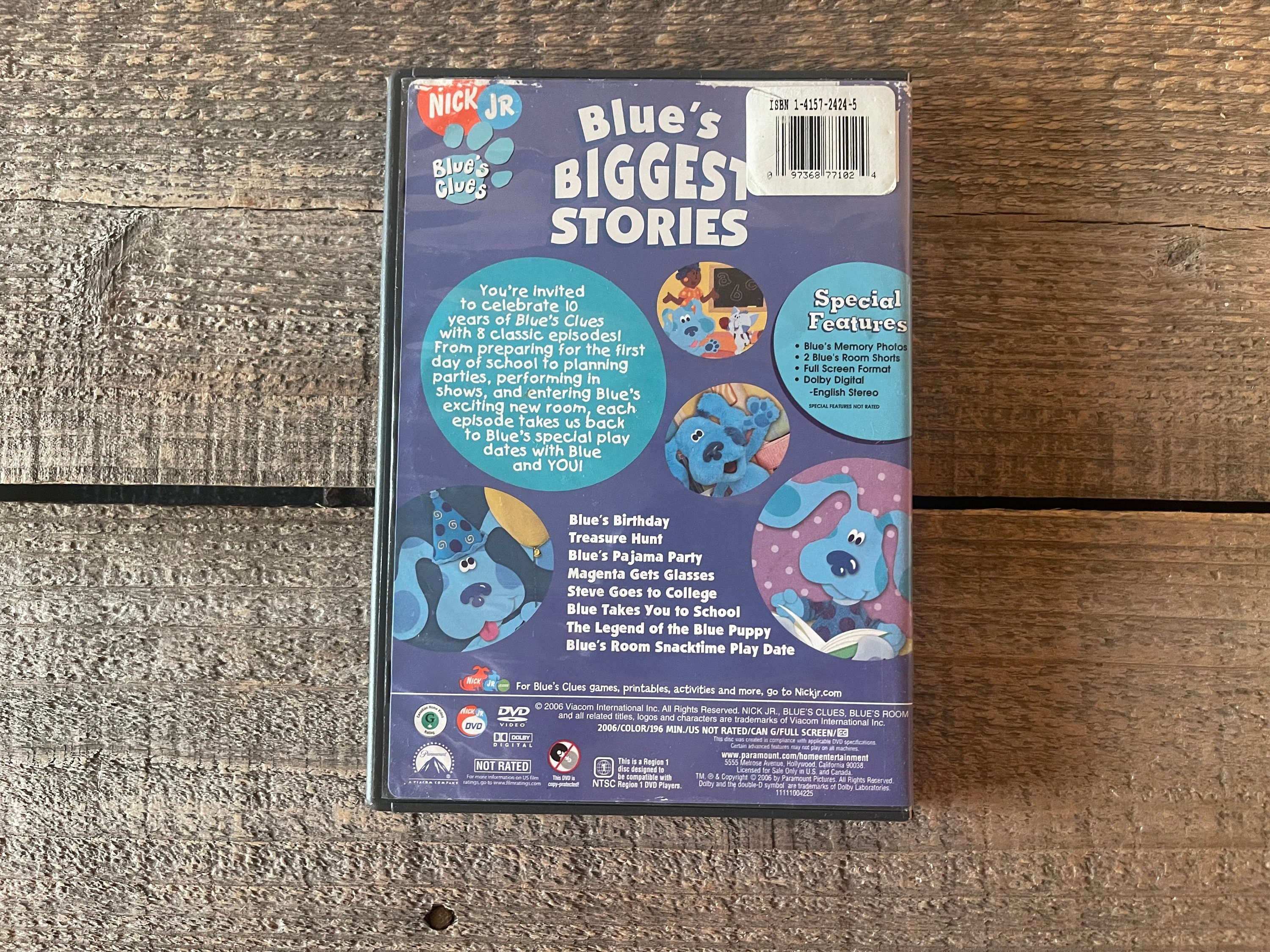 Blue's Biggest Stories // Blue's Clues DVD // 2006 // Features 8 ... Blue's Biggest Stories // Blue's Clues DVD // 2006 // Features 8 ...