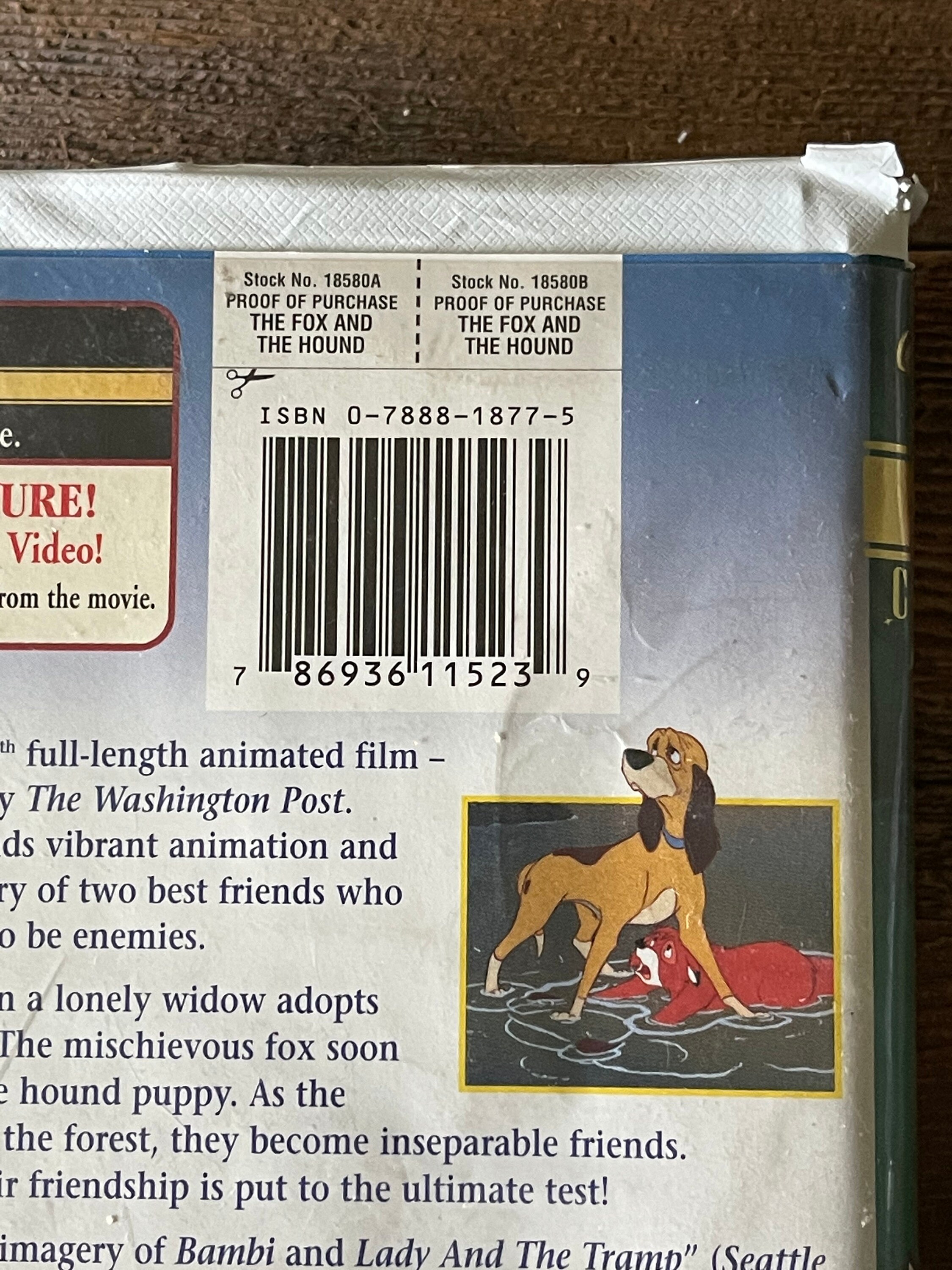 Walt Disney's "the Fox and the Hound" // Gold Collection // 2000 VHS ...