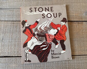 Signed by Author Stone Soup by Marcia Brown, 1960s Reprint of 1947 ...