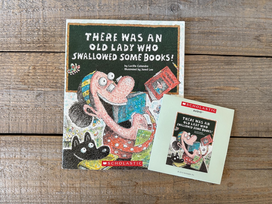 There Was an Old Lady Who Swallowed Some Books! Book and CD by Lucille ...