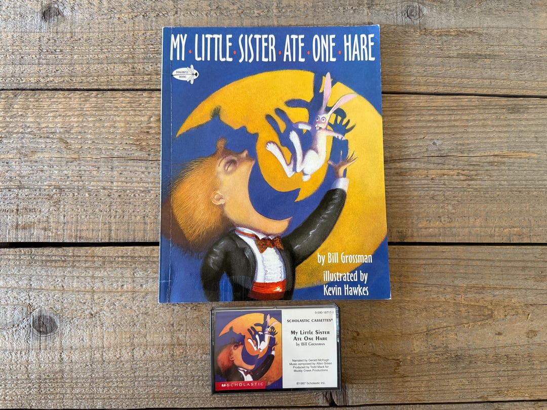 My Little Sister Ate One Hare: Book & Cassette Set - Bill Grossman - Etsy