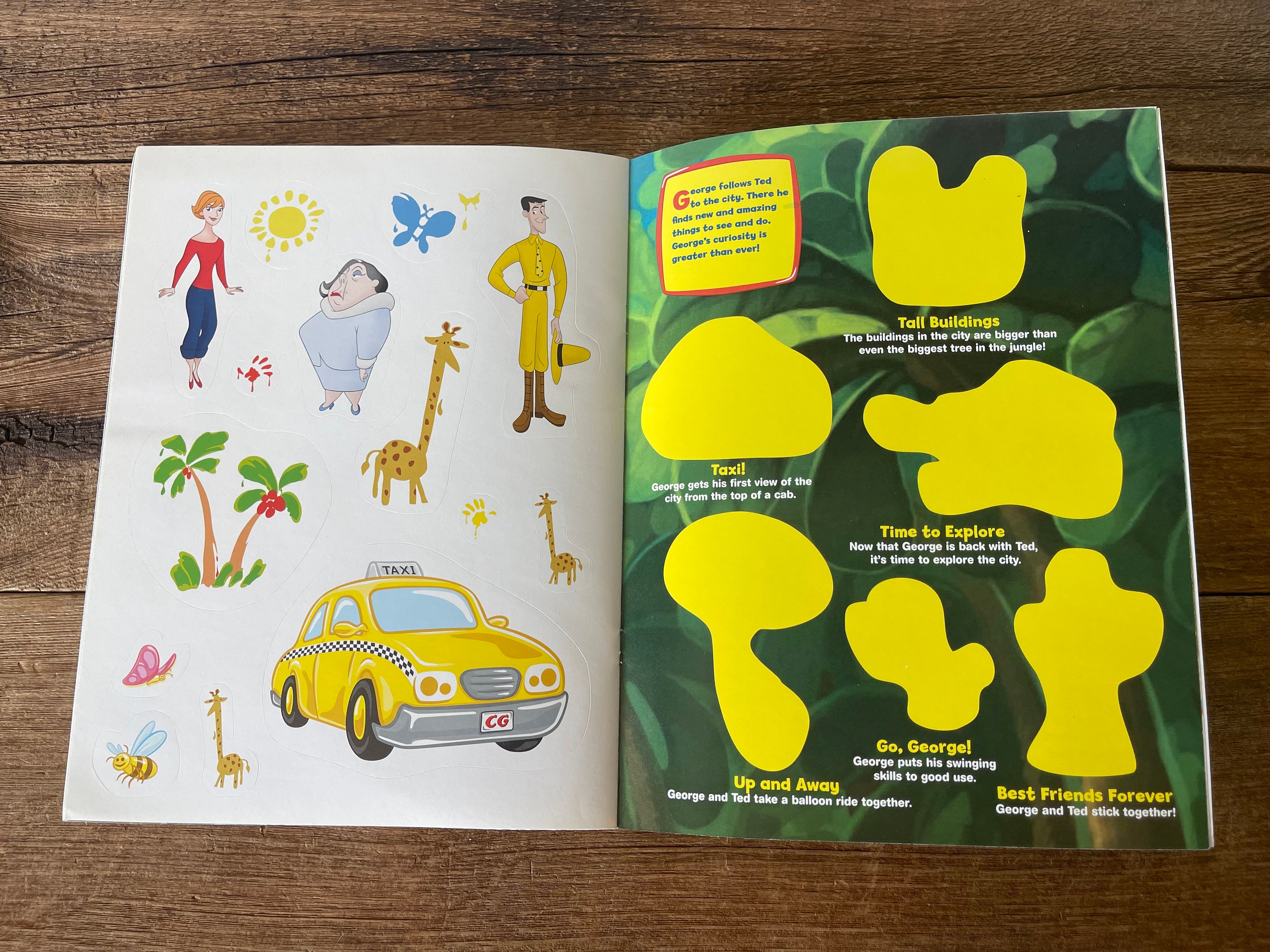 NEW Curious George Sticker Fun Book // Based on Books by - Etsy