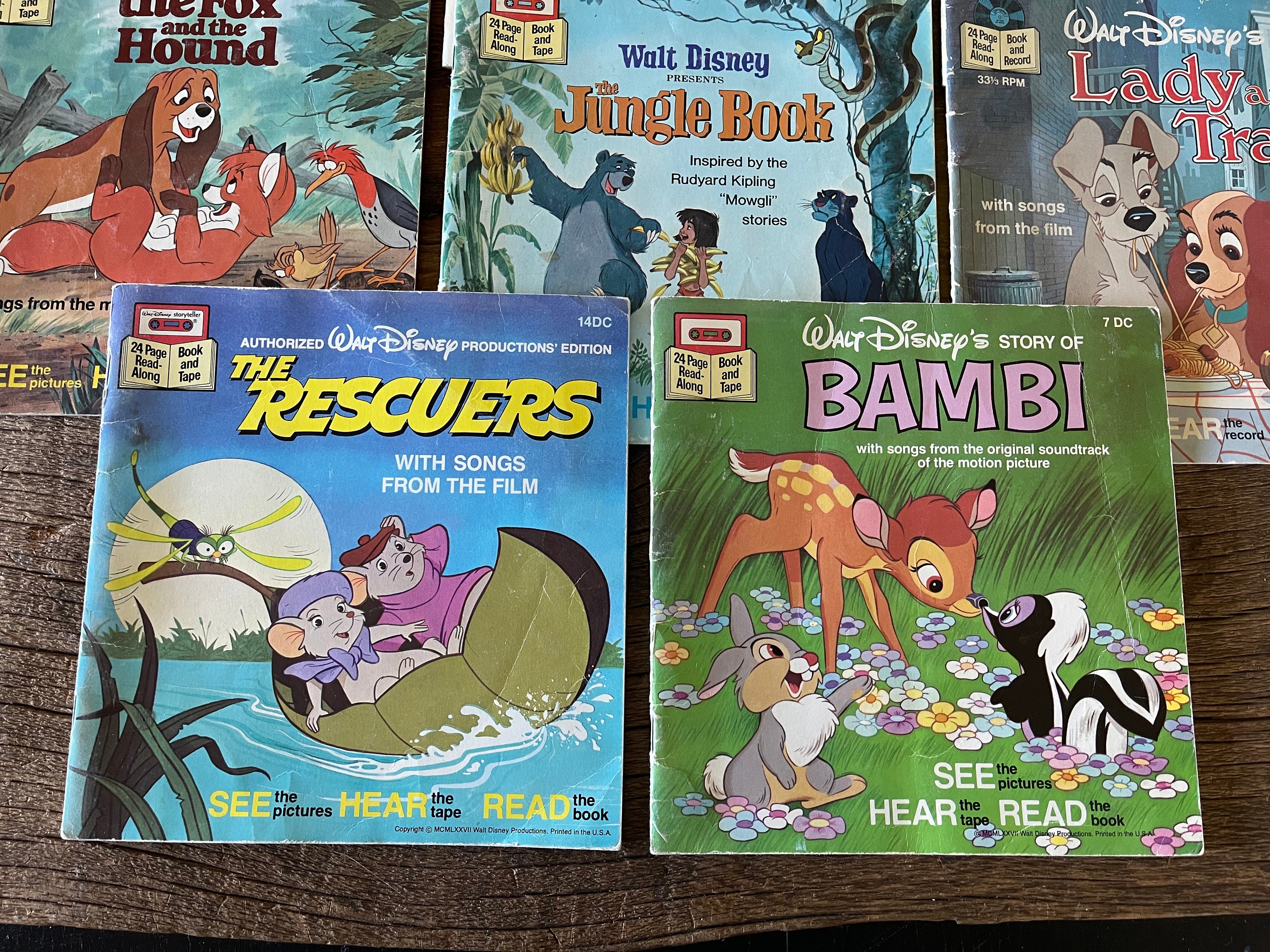 Vintage Walt Disney Books // You Choose // Book and Tape - Etsy