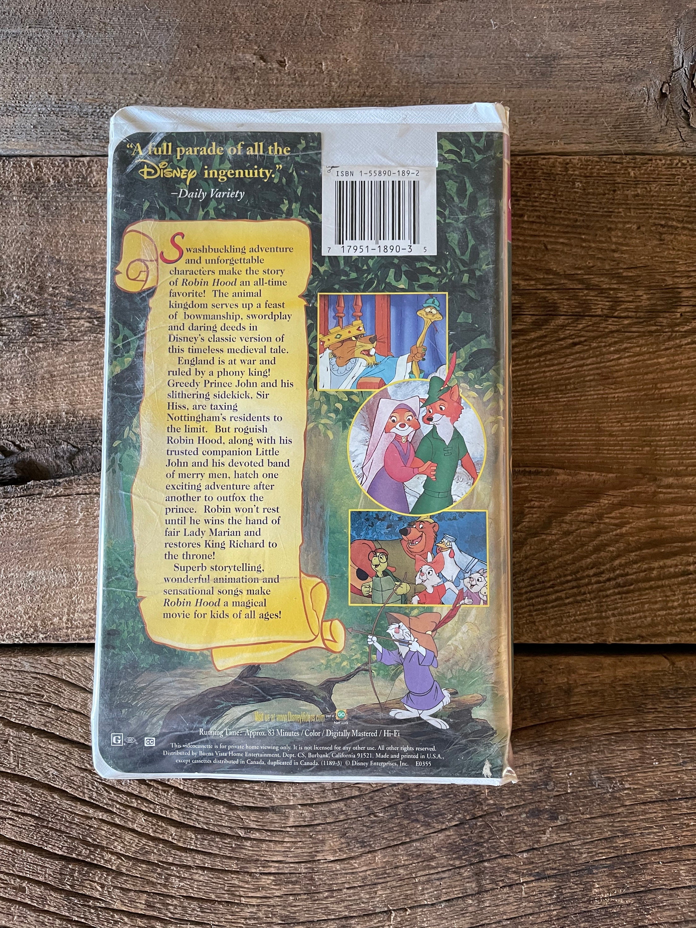 Robin Hood Disney Masterpiece Collection Vintage Disney Vhs Movie